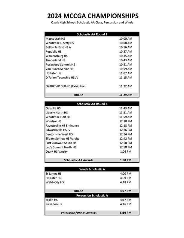 2024 CHAMPIONSHIPS – Mid Continent Color Guard Association